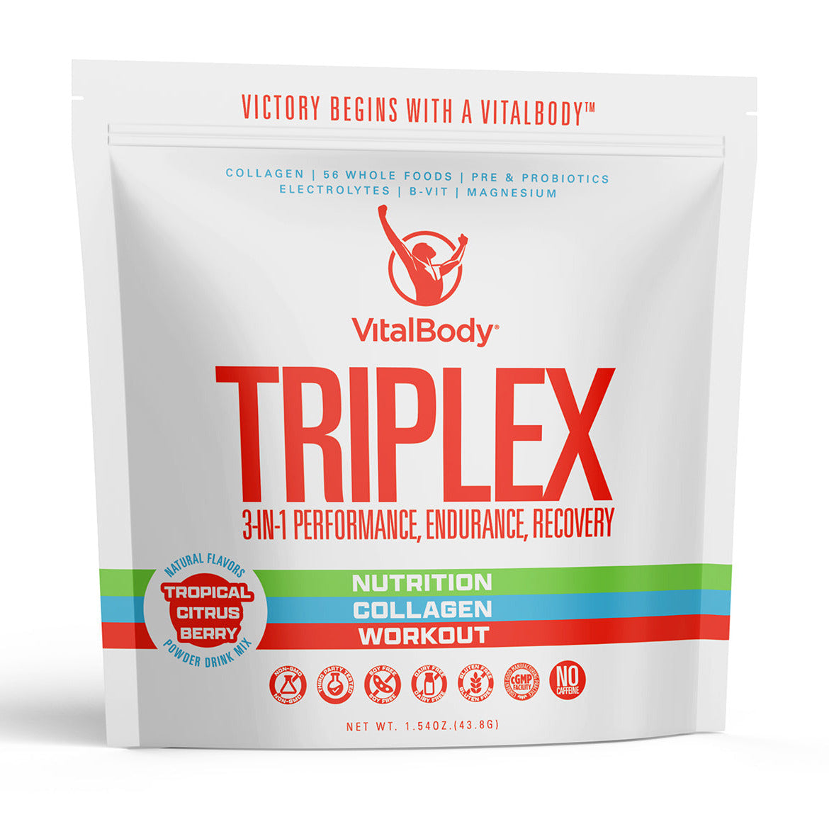 TRIPLEX SPORT (without Creatine)- 3-IN-1 SPORT WORKOUT - 10 Servings – Vital Body Inc.